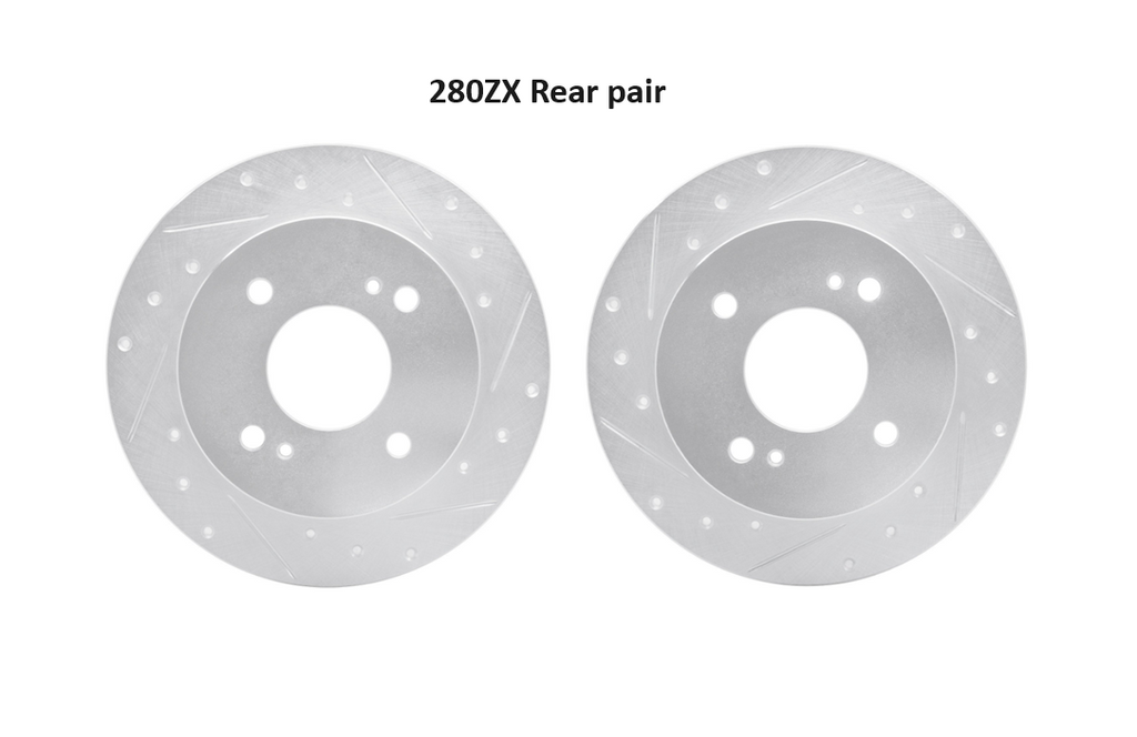 Brake Rotor Sport Drilled Slotted Rear Set 280ZX | Z Car Depot Inc
