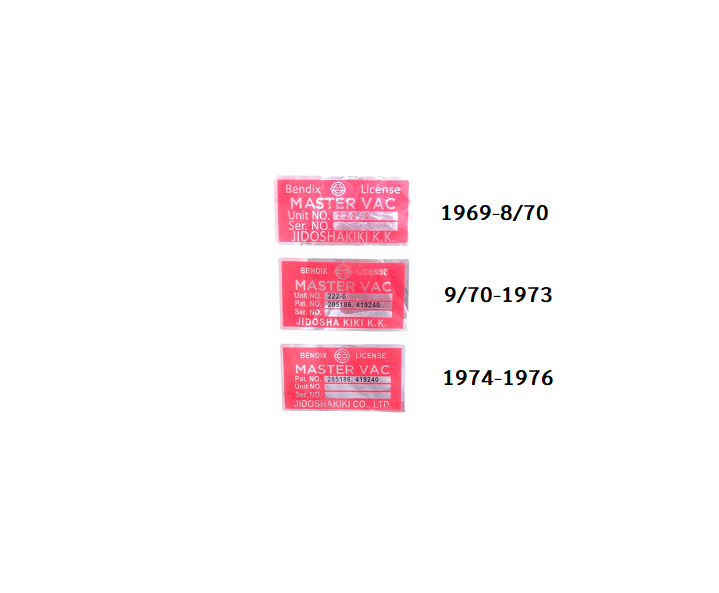 Power Brake Booster Master Vac Decal Sticker 240Z 260Z 280Z | Z Car ...