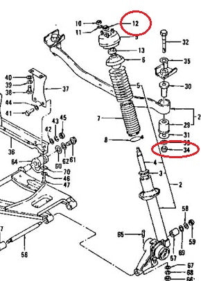 Strut And Mustache Bar Nut OEM 240Z 260Z 280Z | Z Car Depot Inc