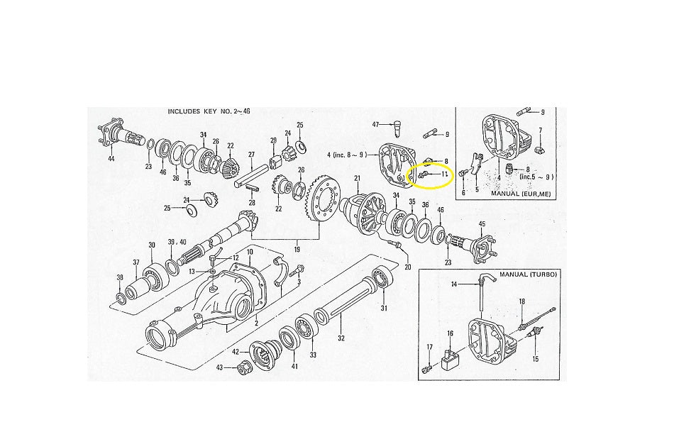 R200 Differential Cover Bolt OEM 280Z 280ZX | Z Car Depot Inc
