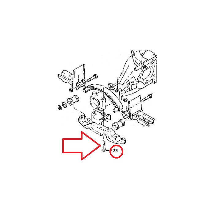 Differential Mount Bolt Front R180 R200 240Z 260Z 280Z | Z Car Depot Inc