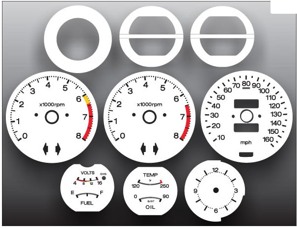 Speedomater Tach Gauge Face Restoration White Black 240Z 260Z 280Z | Z ...
