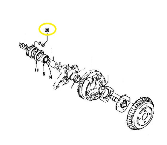 Axle Flange Nut Differential Driveshaft R180 R200 OEM | Z Car Depot Inc
