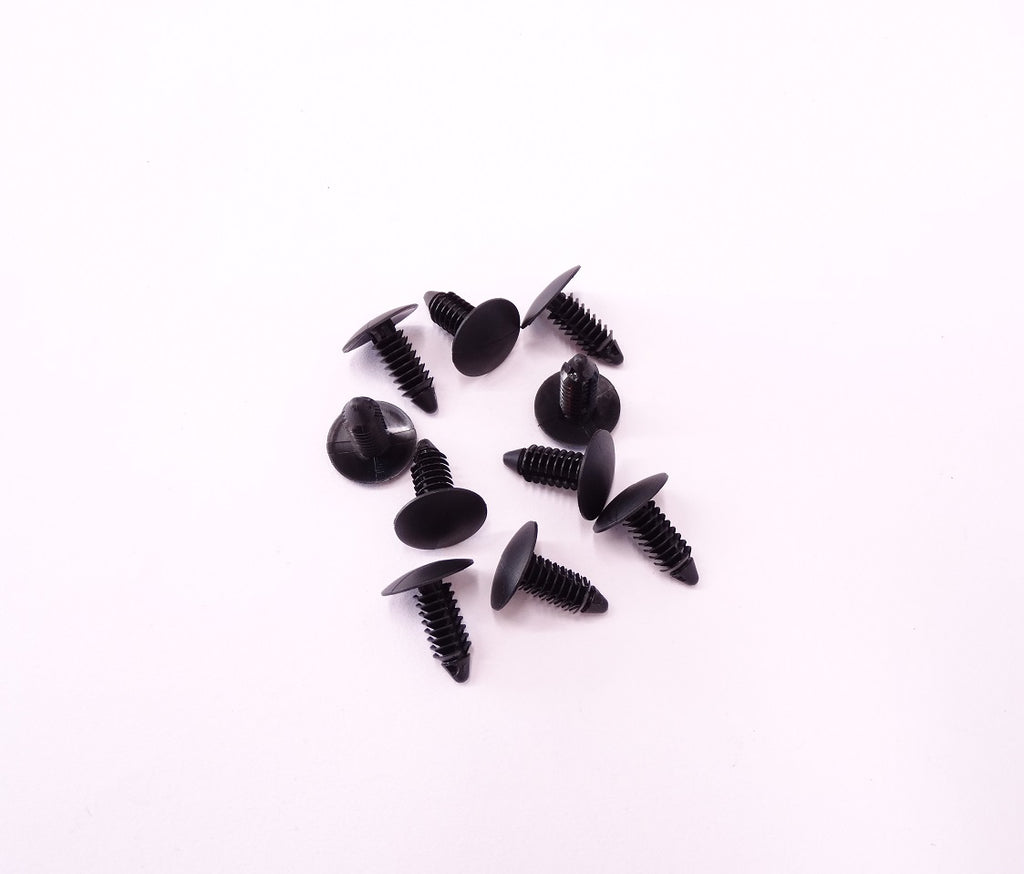Plastic Push In Clip Black 1/4" Pack of 10 | Z Car Depot Inc